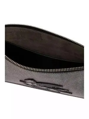 Etro Pegasus Patch Clutch - Black