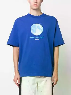 Off-White Moon-print Cotton T-shirt