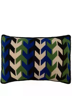 Colville Arrow Jacquard Rectangular Cushion - Black