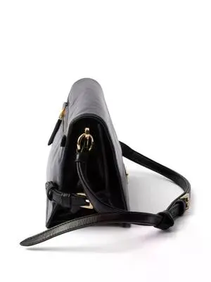 Prada Mini Leather Shoulder Bag - Black