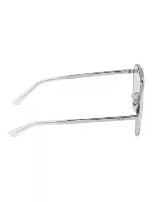 Prada Double-bridge Aviator Sunglasses - Silver