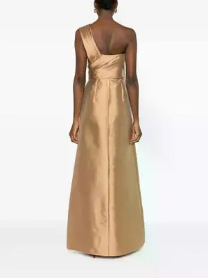 Alberta Ferretti Mikado Maxi Dress