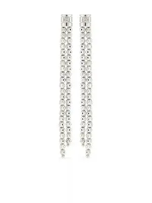 OFFICINA BERNARDI 18kt White Gold Moon Diamond Drop Earrings - Silver
