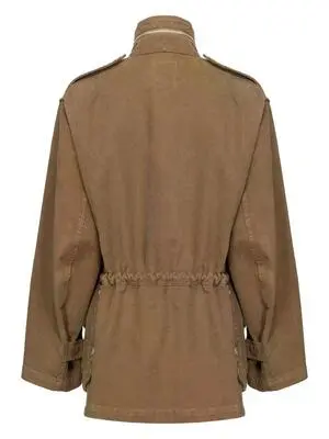 Pinko Cotton Overshirt High-neck Jacket