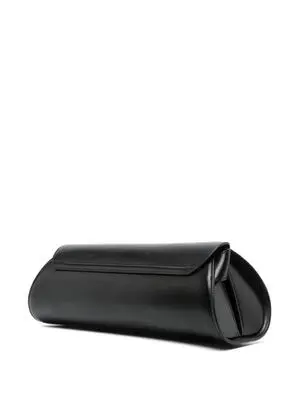 JIL SANDER Cannolo Leather Shoulder Bag - Black