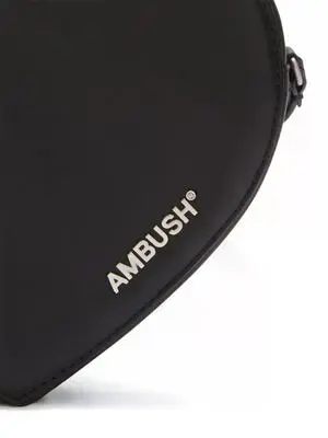 AMBUSH Heart Leather Crossbody Bag - Black