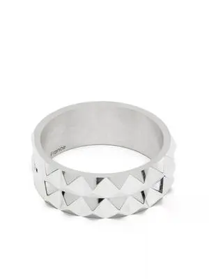 Le Gramme 7g Guilloché Pyramid Ribbon Ring - Silver