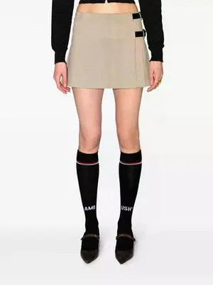 AMBUSH Checkered Belted Miniskirt