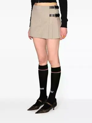 AMBUSH Checkered Belted Miniskirt