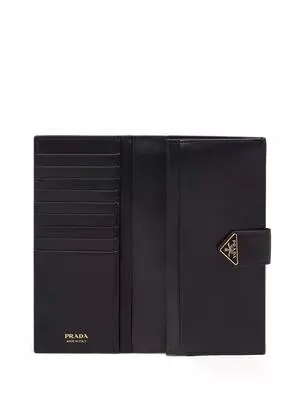 Prada Logo-plaque Leather Wallet
