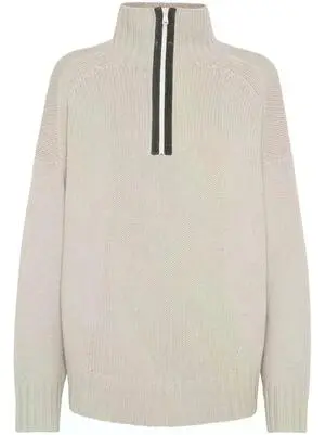 Brunello Cucinelli High-neck Knitted Cashmere Jumper