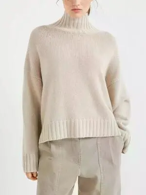 Brunello Cucinelli High-neck Knitted Cashmere Jumper
