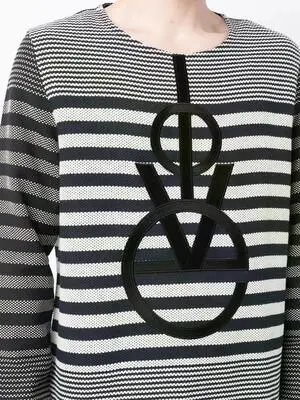 PORTS V Logo-embroidered Striped T-shirt
