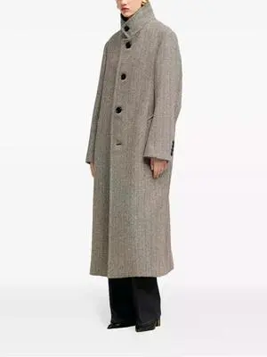 AMI Paris High-neck Virgin Wool Coat