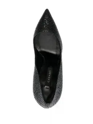 Casadei Blade 120mm Sequin-embellished Pumps - Black