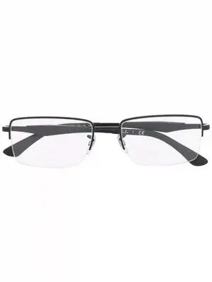 Ray-ban Matte-effect Rectangle-frame Glasses - Black