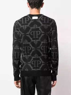 Philipp Plein Chrome Patterned Intarsia Sweatshirt