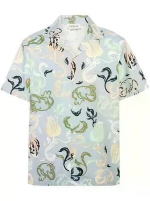 LANVIN Abstract-print Cotton Shirt