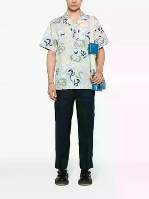 LANVIN Abstract-print Cotton Shirt