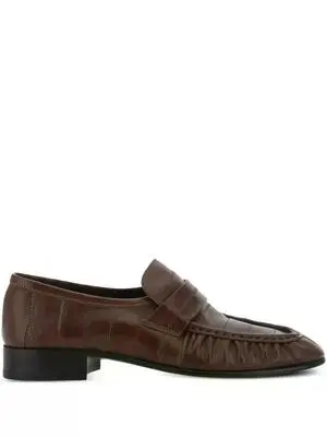THE ROW Textured Leather Loafers