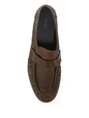 THE ROW Textured Leather Loafers