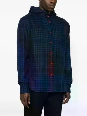 Kiton Checked Cashmere Shirt