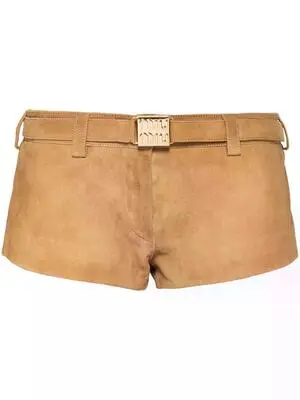 Miu Miu Belted Suede Shorts