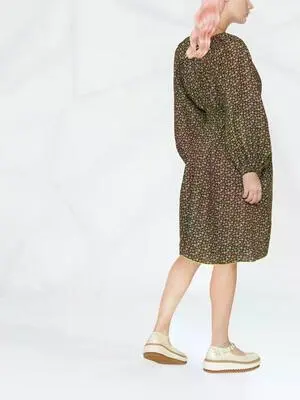 SIEDRES Belted Floral-print Dress