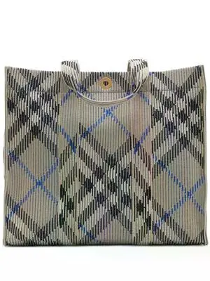 Burberry Check Knitted Tote Bag