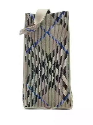 Burberry Check Knitted Tote Bag