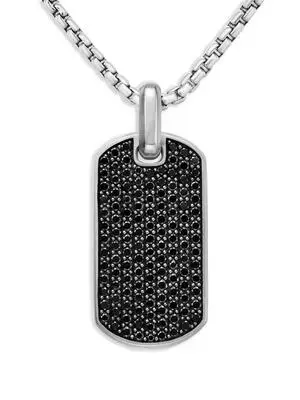 David Yurman Sterling Chevron Diamond Tag - Silver