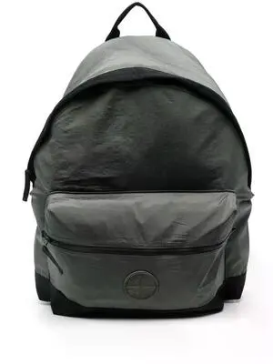 Stone Island Compass-motif Backpack - Green