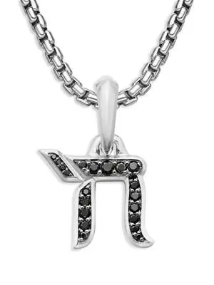 David Yurman Sterling Chai Diamond Amulet - Silver