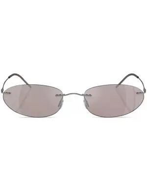 Giorgio Armani Rimless Oval-frame Sunglasses