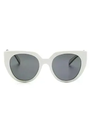 Prada Logo-lettering Cat-eye Frame Sunglasses - White