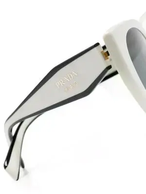 Prada Logo-lettering Cat-eye Frame Sunglasses