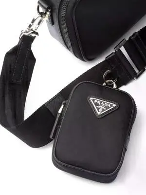 Prada Brique Re-nylon And Saffiano Leather Bag