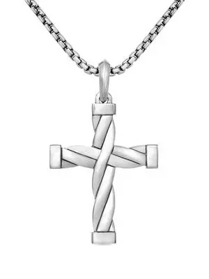 David Yurman Sterling Dy Helios Cross Pendant - Silver