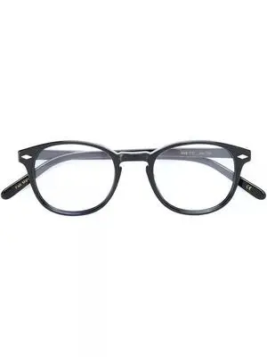 LESCA Square Frame Glasses - Black