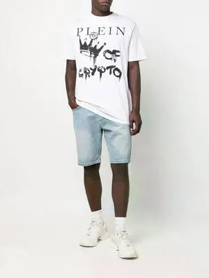 Philipp Plein Knee-length Denim Shorts