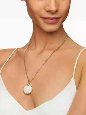 David Yurman 18kt Yellow Gold Dy Elements Disc Pendant