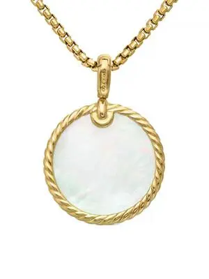 David Yurman 18kt Yellow Gold Dy Elements Disc Pendant