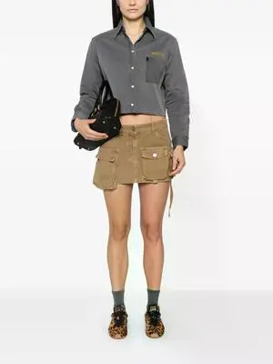 Miu Miu Cropped Chambray Shirt