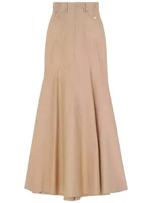 Burberry Gabardine Cotton Full Skirt