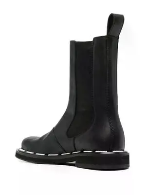 Moschino Logo-print Faux-leather Boots