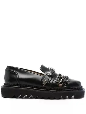 Toga Ring-detail Leather Loafers