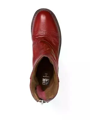 Moma Distressed Leather Ankle Boots