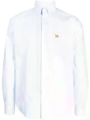 Maison Kitsuné Embroidered-fox Cotton Shirt