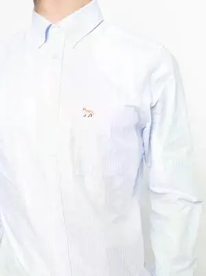 Maison Kitsuné Embroidered-fox Cotton Shirt