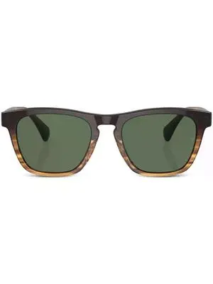 Oliver Spencer R-3 Wayfarer-frame Sunglasses - Brown